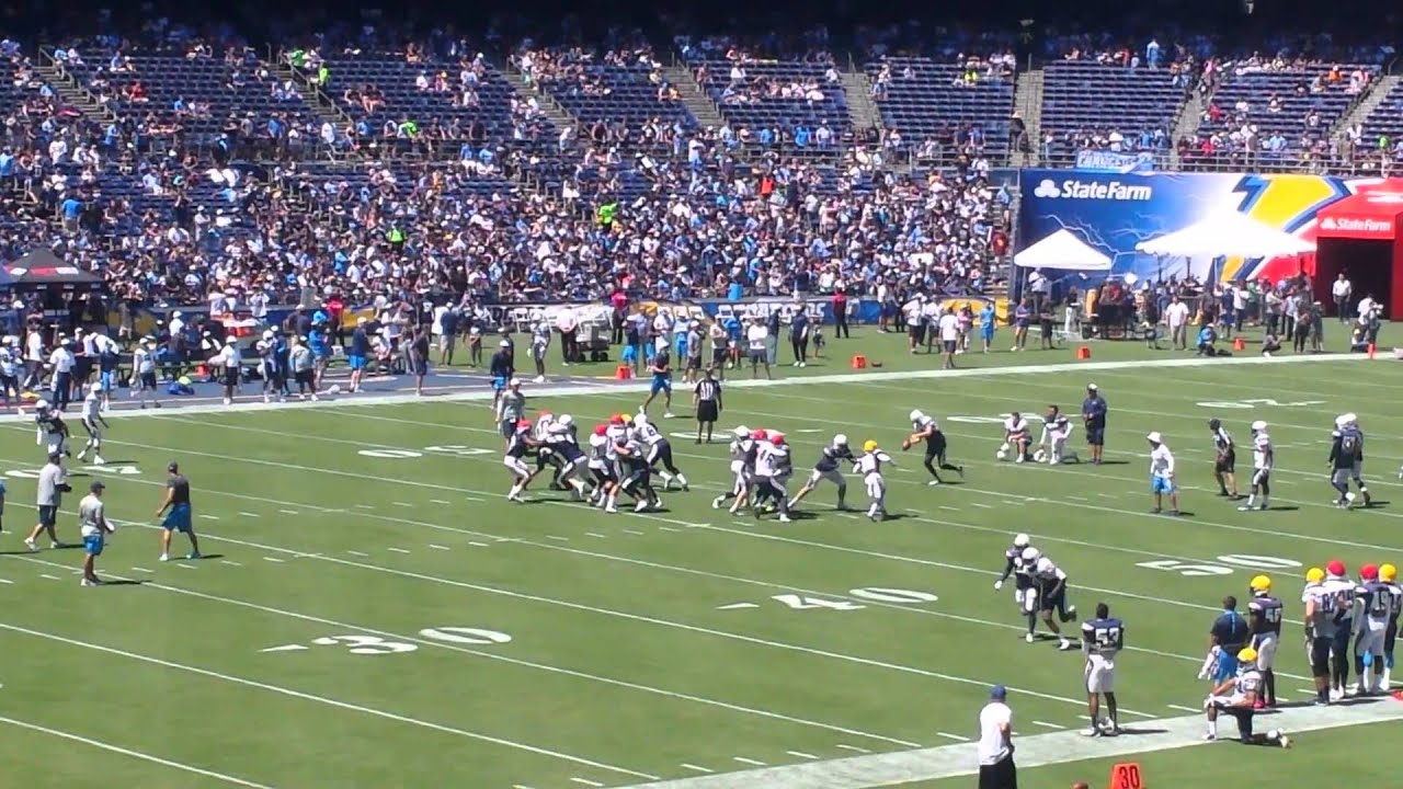 Chargers Fanfest Practice - YouTube