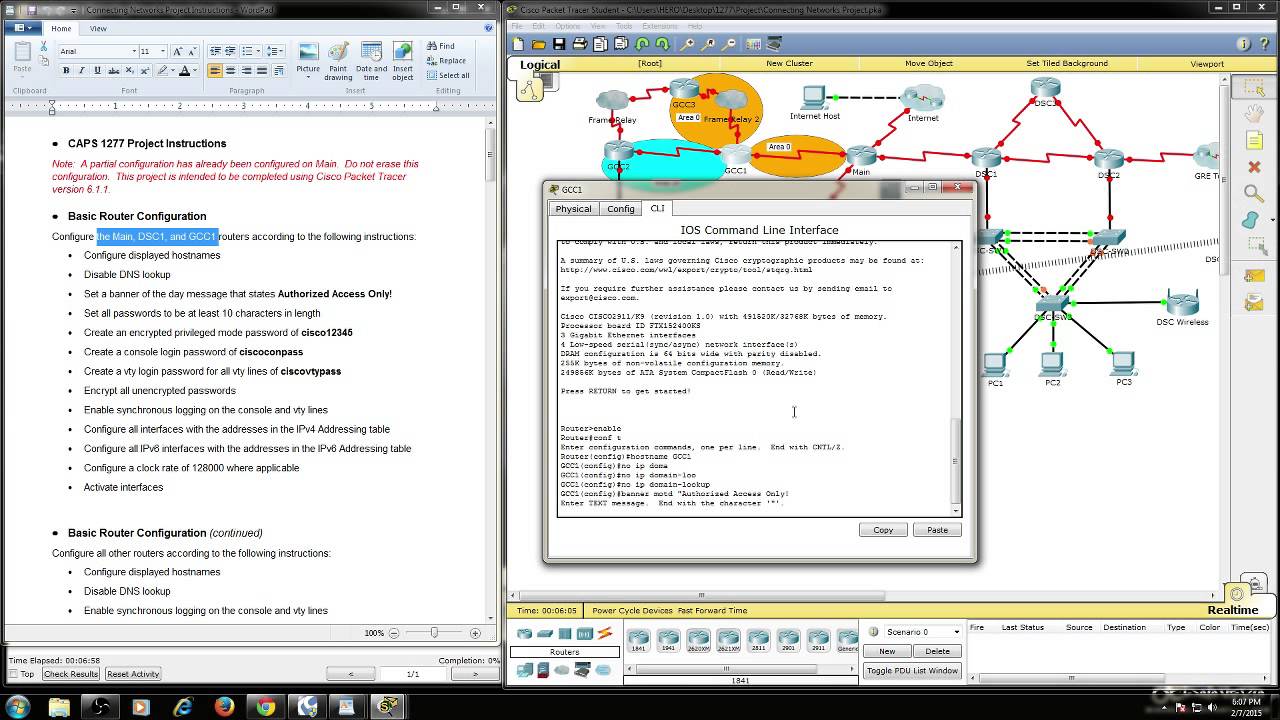 Cisco Packet Tracer Project Connecting Networks Project - YouTube