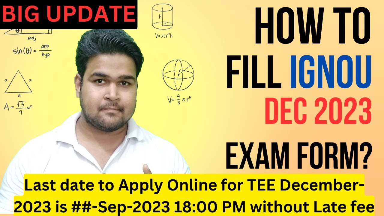 IGNOU December 2023 Exam Form | How To Fill IGNOU Exam Form 2023? | I ...