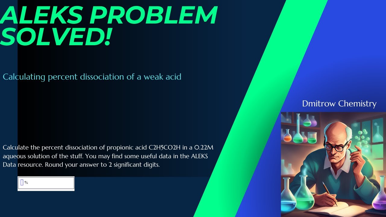 ALEKS: Calculating percent dissociation of a weak acid - YouTube