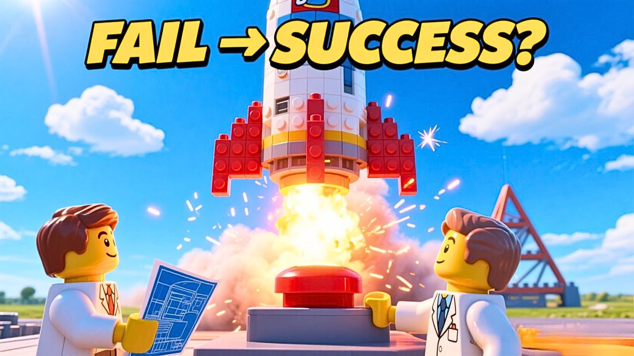 LEGO Rocket Launch 🚀 | Science Lesson for Kids: Why Failure Builds ...