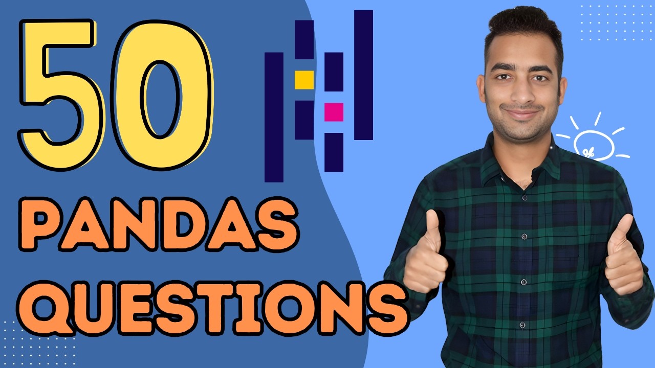 Solve 50 Pandas Questions in 3 hours (Part-1) - YouTube