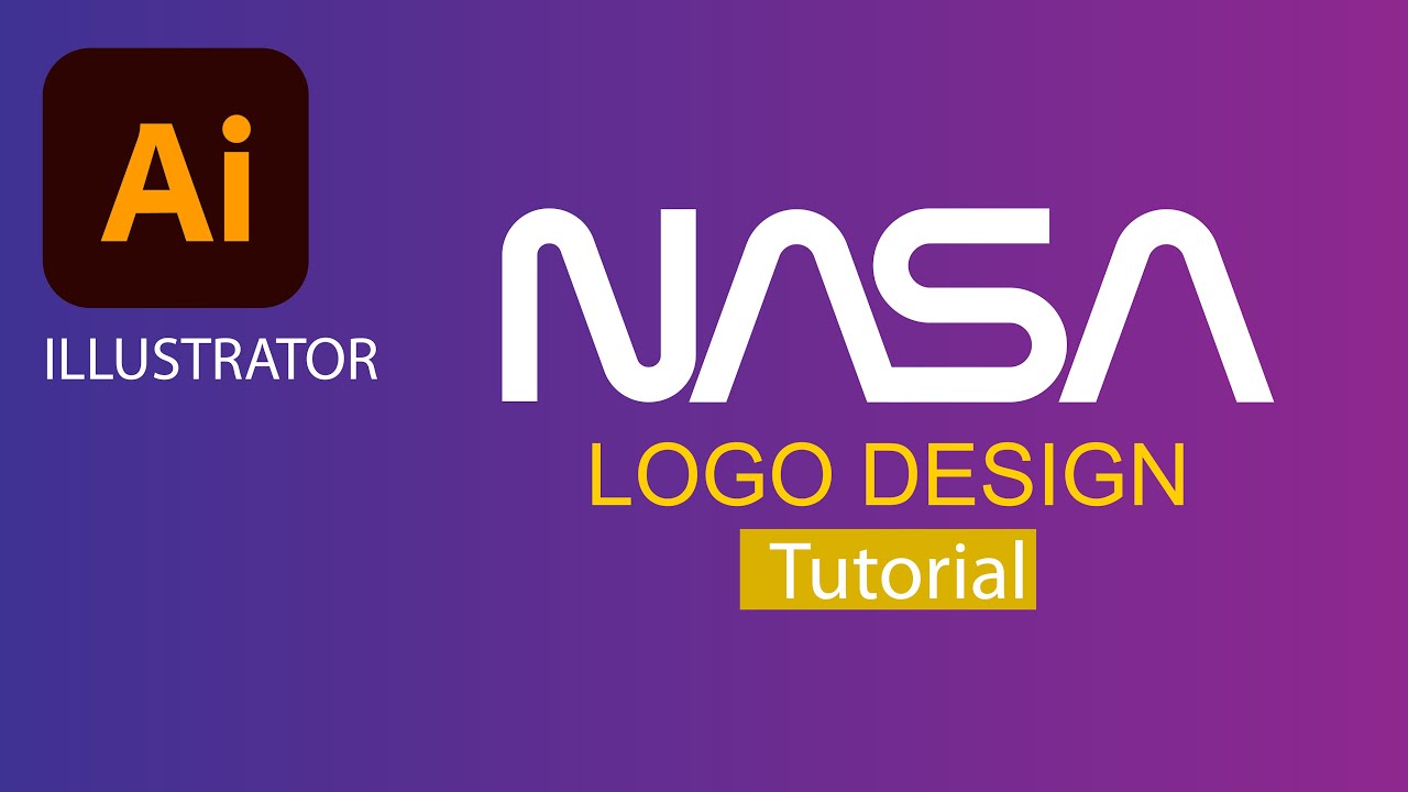 Easy NASA logo vector design, please try #logo #tutorials #adobe #adobeillustrator # ...