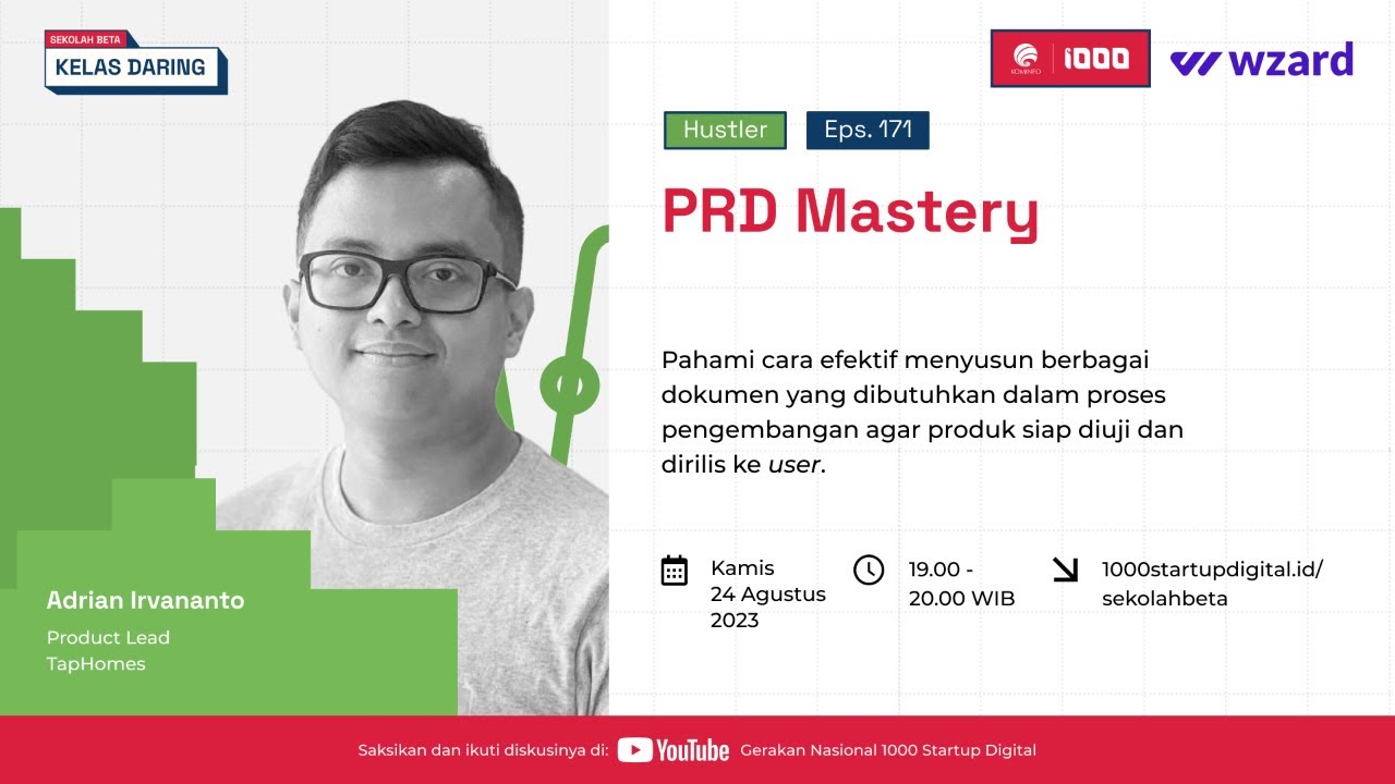 #SekolahBeta Kelas Daring - Hustler: PRD Mastery - YouTube