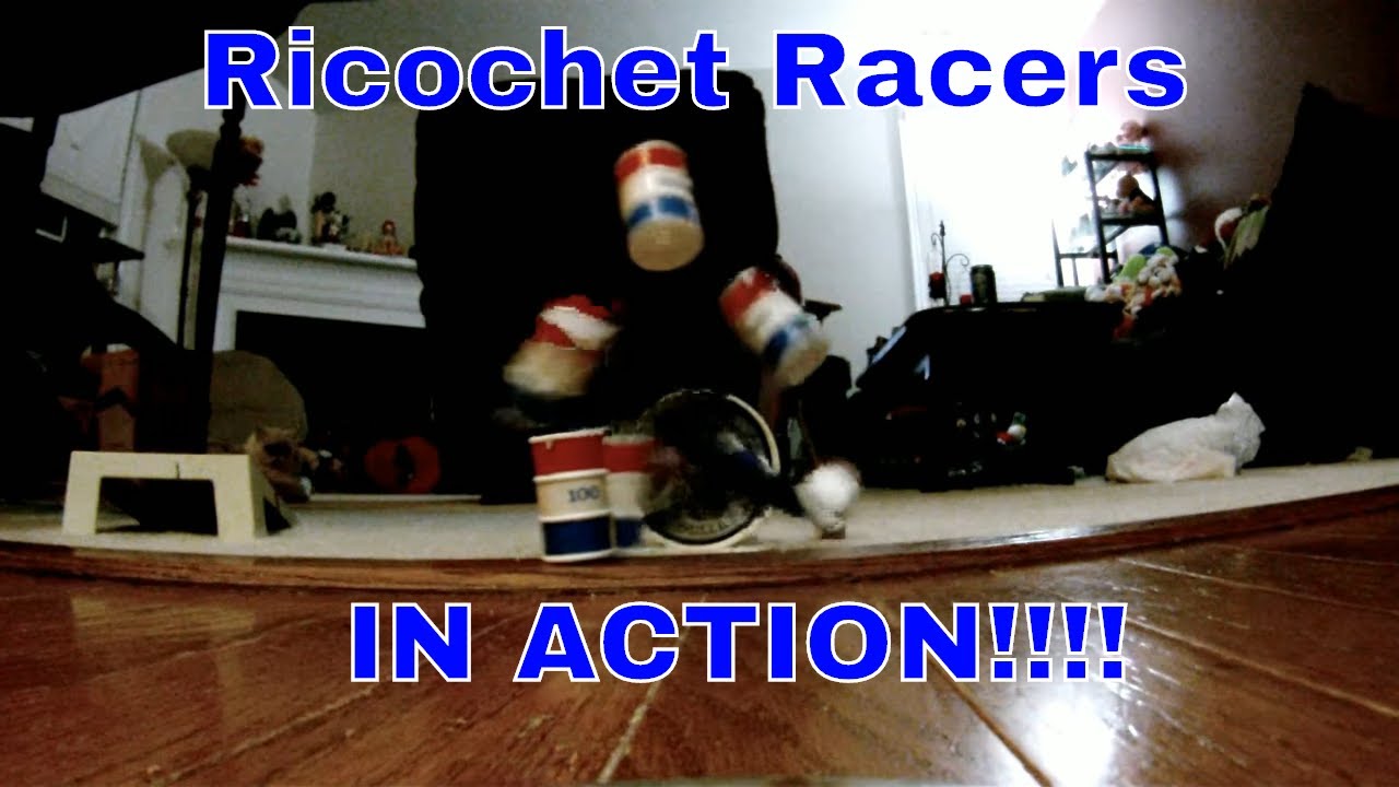 Ricochet Racers action montage vintage 1970s toy slow motion close up ...