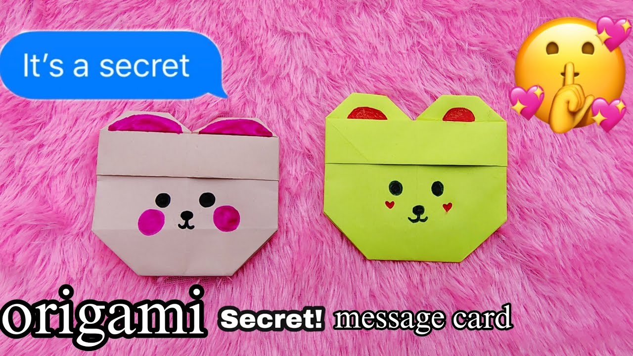 Secret Message Gift Box Origami - DIY Surprise & Reveal - YouTube