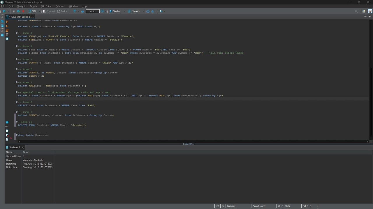 Database # SQL Review - YouTube