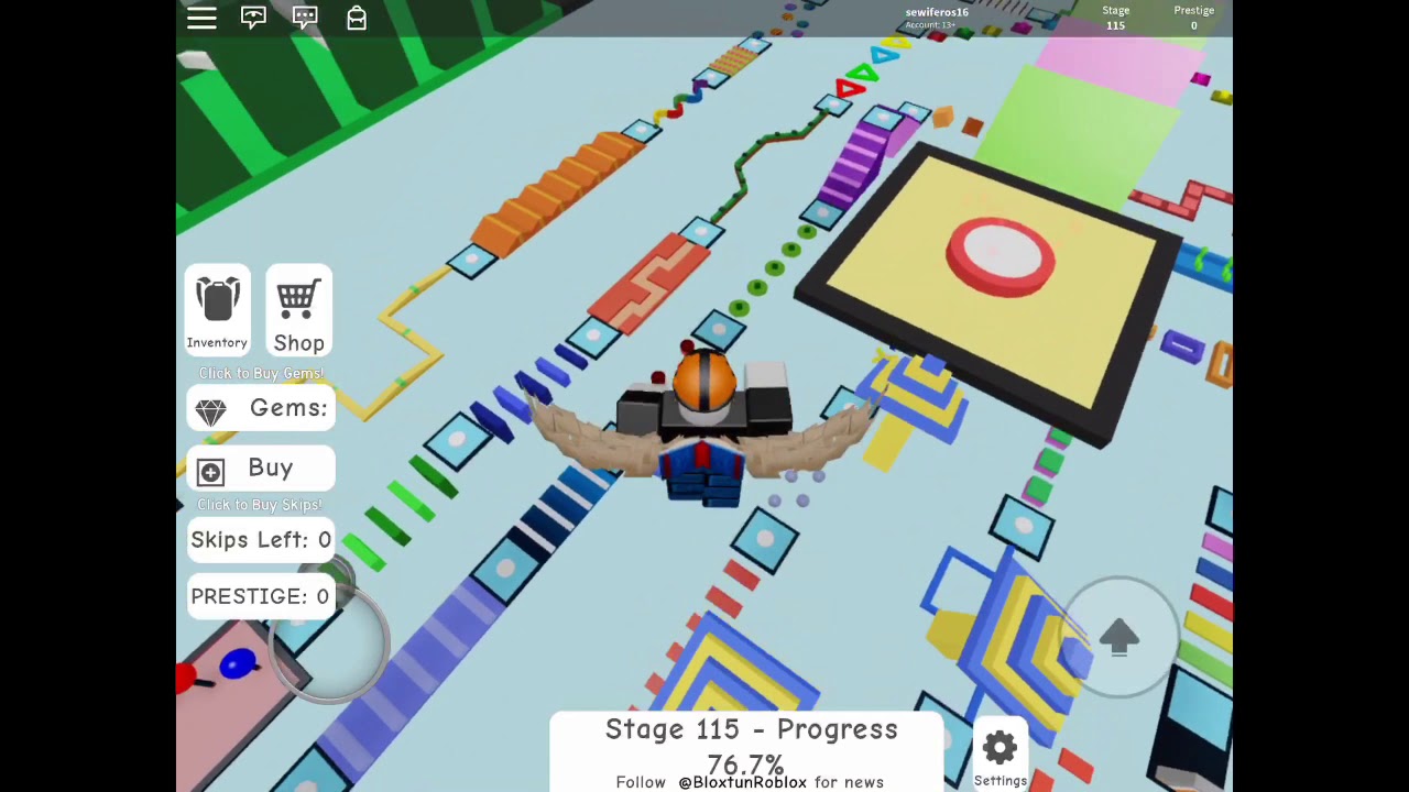 Mega fun obby 2 - Level 115 - NO GEAR - YouTube