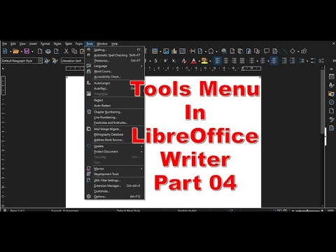 Tools Menu Line Numbering, Footnotes and Endnotes, Update | LibreOffice ...