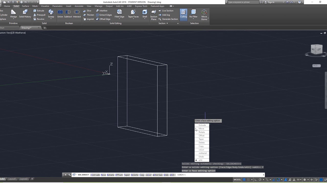 Taper faces / Afilar caras /Ángulo en superficies AUTOCAD 3D - YouTube