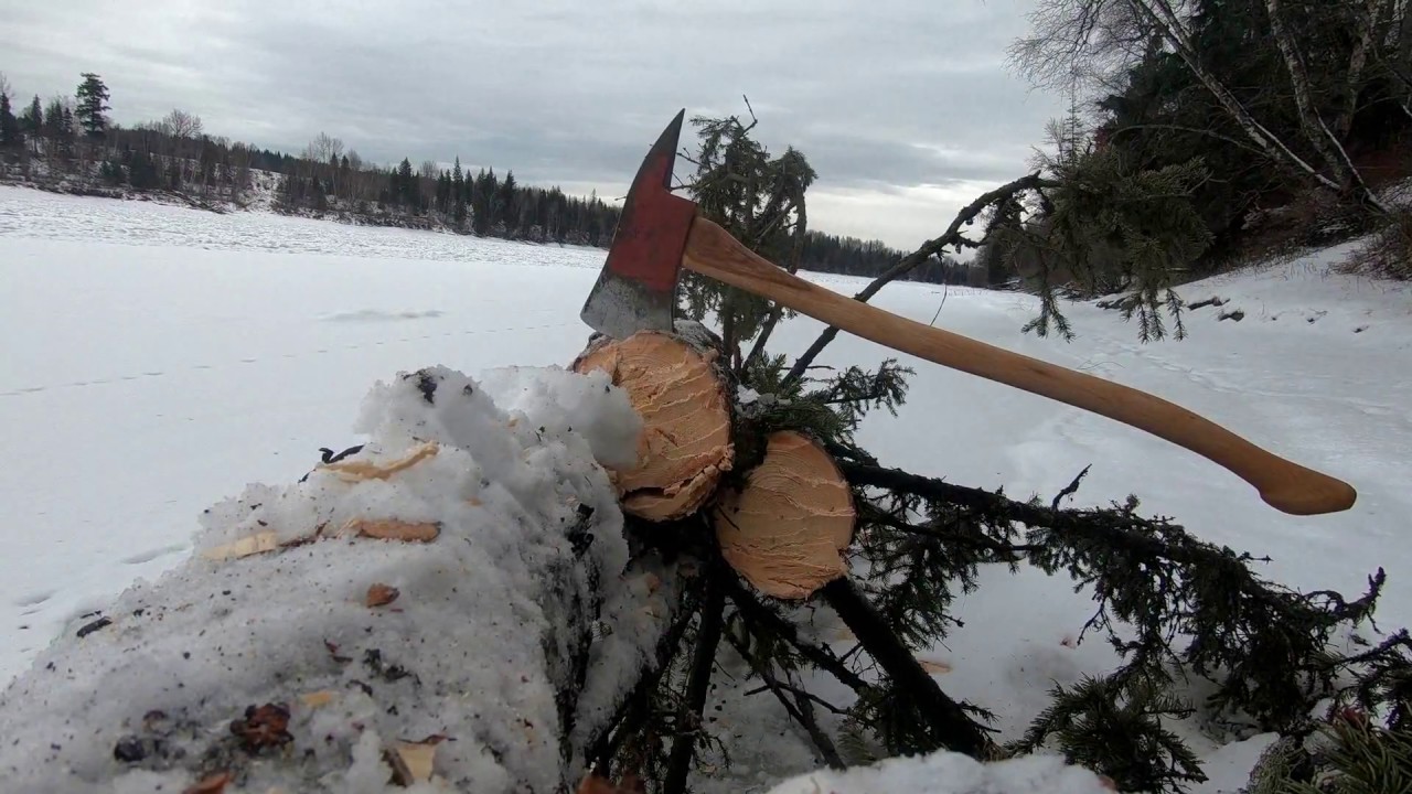 fire axe re-hang and first chopping test - YouTube