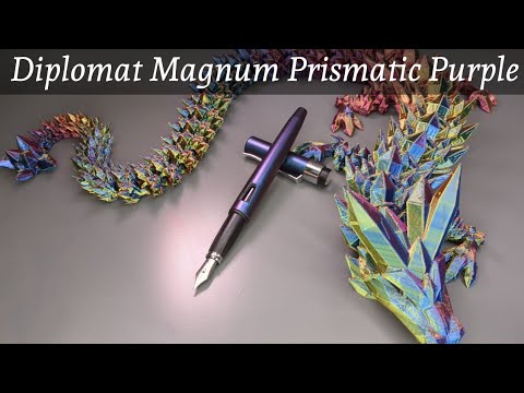 Color Shifting Diplomat Magnum Prismatic Purple Fountain Pen Review ...