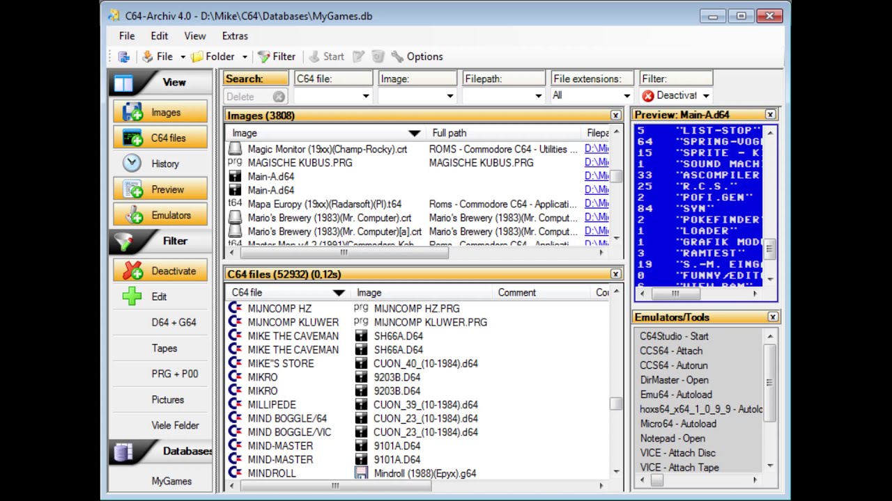 C64 Archiv - File manager to store millions of C64 files - YouTube