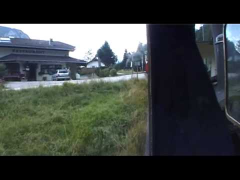 Achenseebahn -- a cogwheel railway in Austria. Cab ride