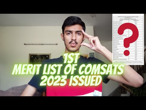 1st Merit List Of Comsats University Islamabad Announced || Life At ...