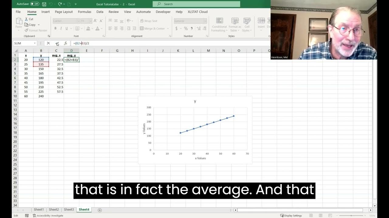 Excel Tutorial 3 Calculating Averages - YouTube
