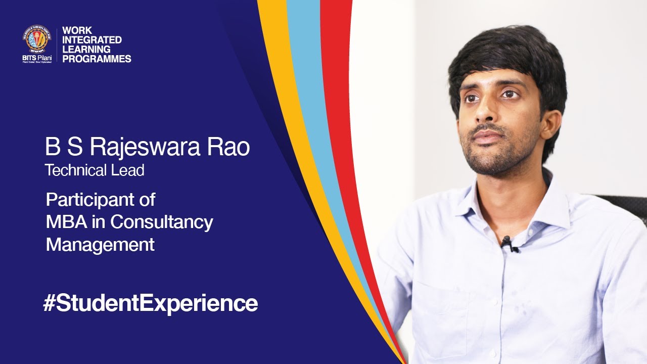 Student Speak | B S Rajeswara Rao | MBA in Consultancy Management for ...