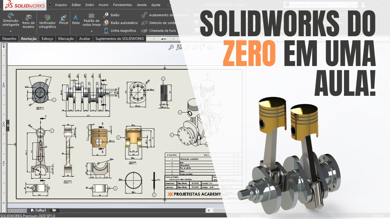 Como sair do ZERO no SOLIDWORKS em apenas UMA AULA | SOLIDWORKS PARA ...