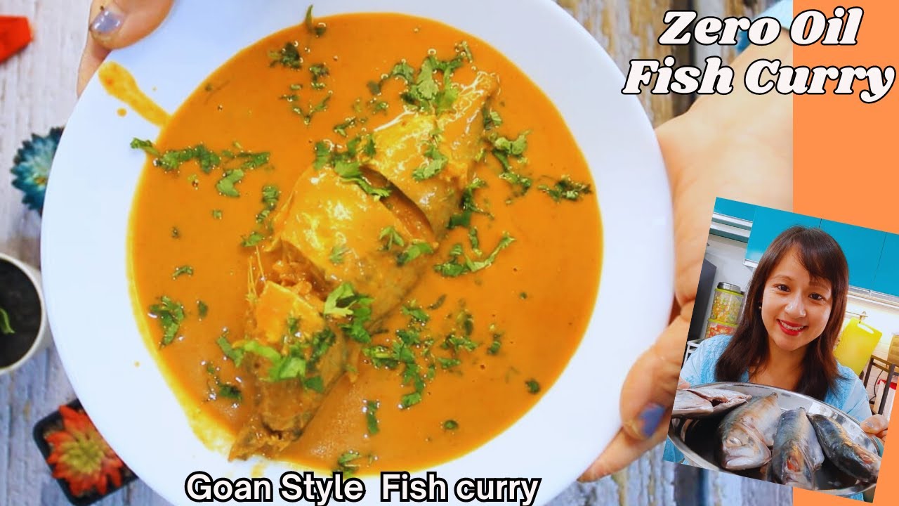 Goan Style Zero Oil Classic Fish Curry || Mackerel Fish Curry || No Oil ...