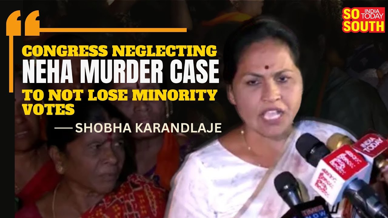 Shobha Karandlaje On Neha Murder Case | Karnataka BJP | SoSouth - YouTube