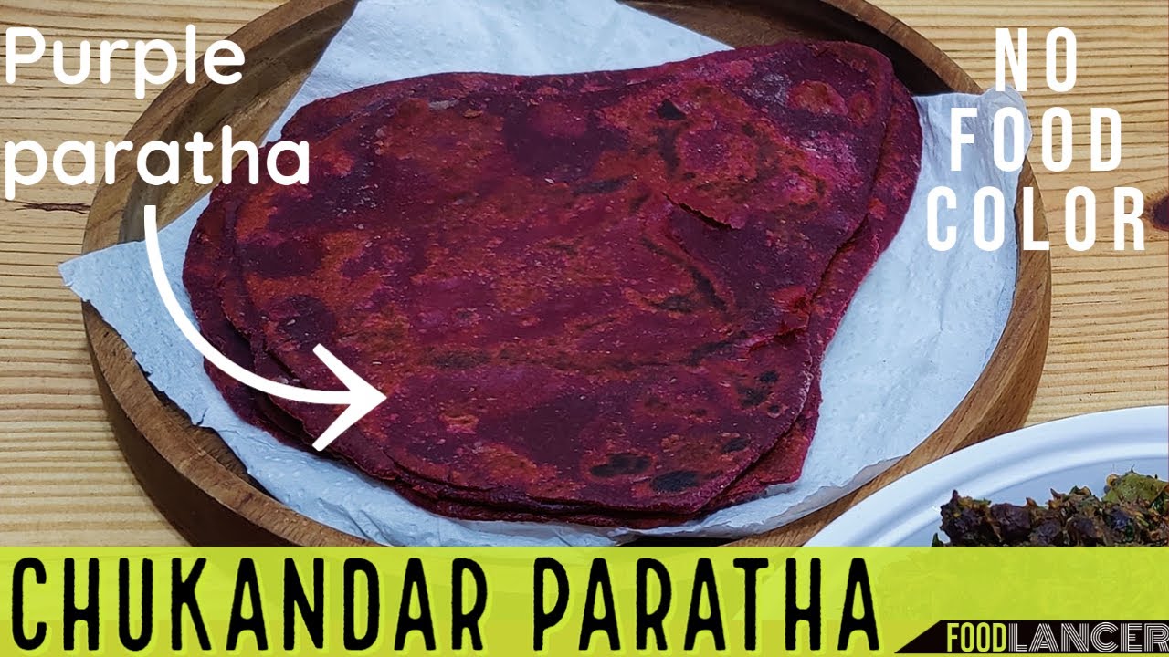 Purple paratha without food color | No onion No garlic | Chukandar ...