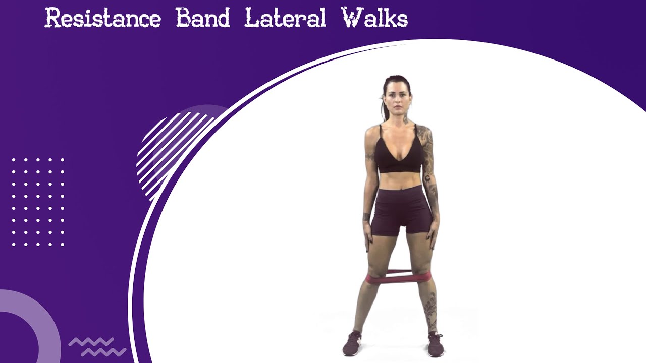 Resistance Band Lateral Walks - YouTube