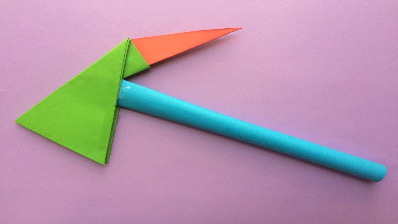 How To Make A Paper Super Axe Easy Paper Axe Weapon Origami how-to-make-a-paper-super-axe-easy-paper-axe-weapon-origami