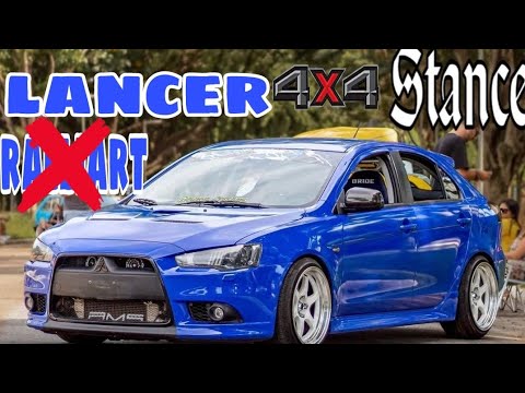 MITSUBISHI LANCER RALLIART 4X4 ENVELOPADO STANCE BANCOS CONCHA E ROLL ...