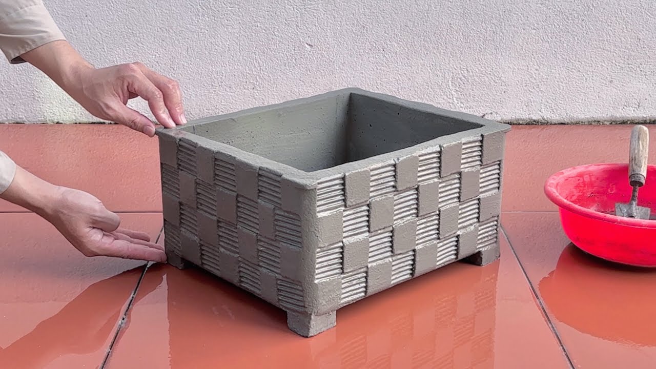 Creative Ideas - How To Make Cement Plant Pots From Foam Boxes And ...