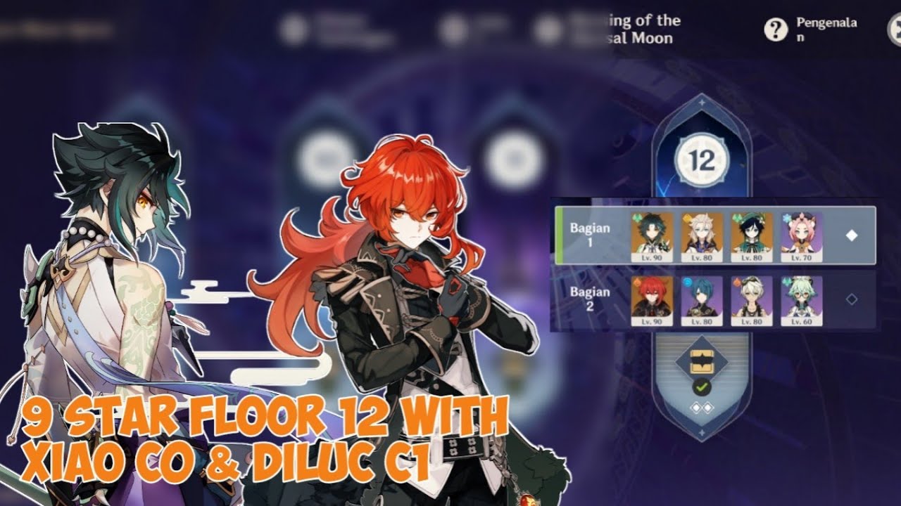 9 Star Floor 12 With Xiao C0 & Diluc C1 | Genshin Impact - YouTube