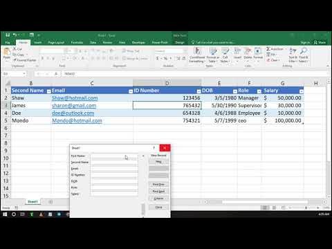 How to create an Excel data entry form -NO VBA required - YouTube