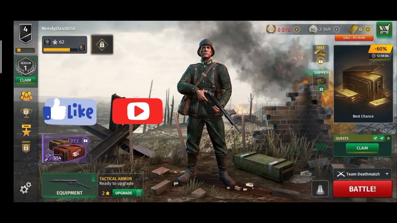 World War 2 - Battle Combat Android Gameplay 🔥Best Battlefield for ...