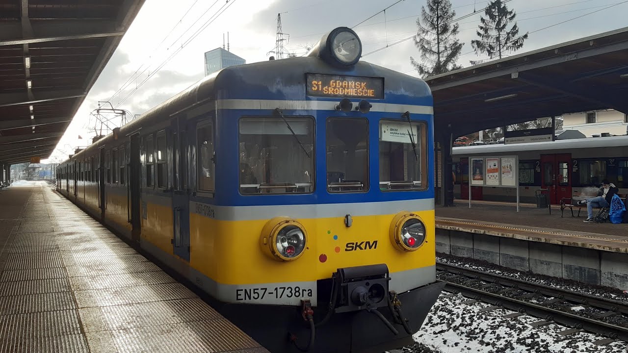 [SKM Trójmiasto] EN57-1738 - linia S1, relacja Gdynia Cisowa-Gdańsk Śródmieście - YouTube