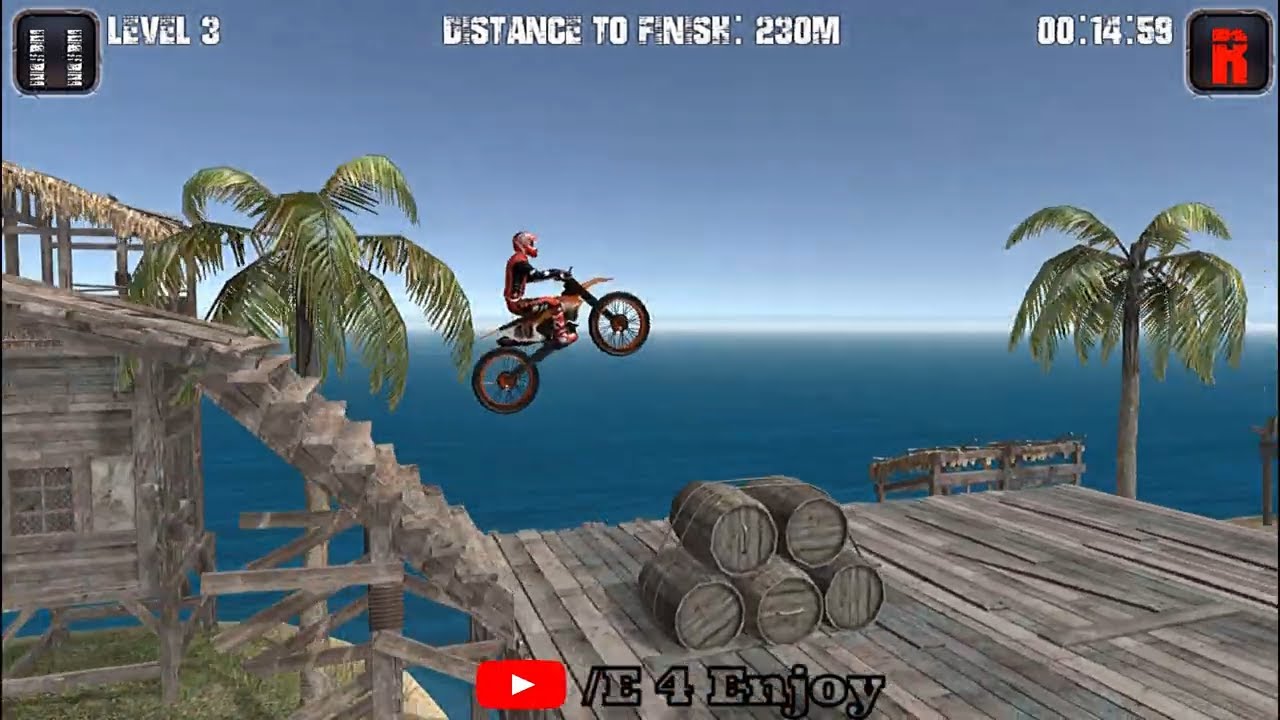 beach bike game Level 3 - YouTube
