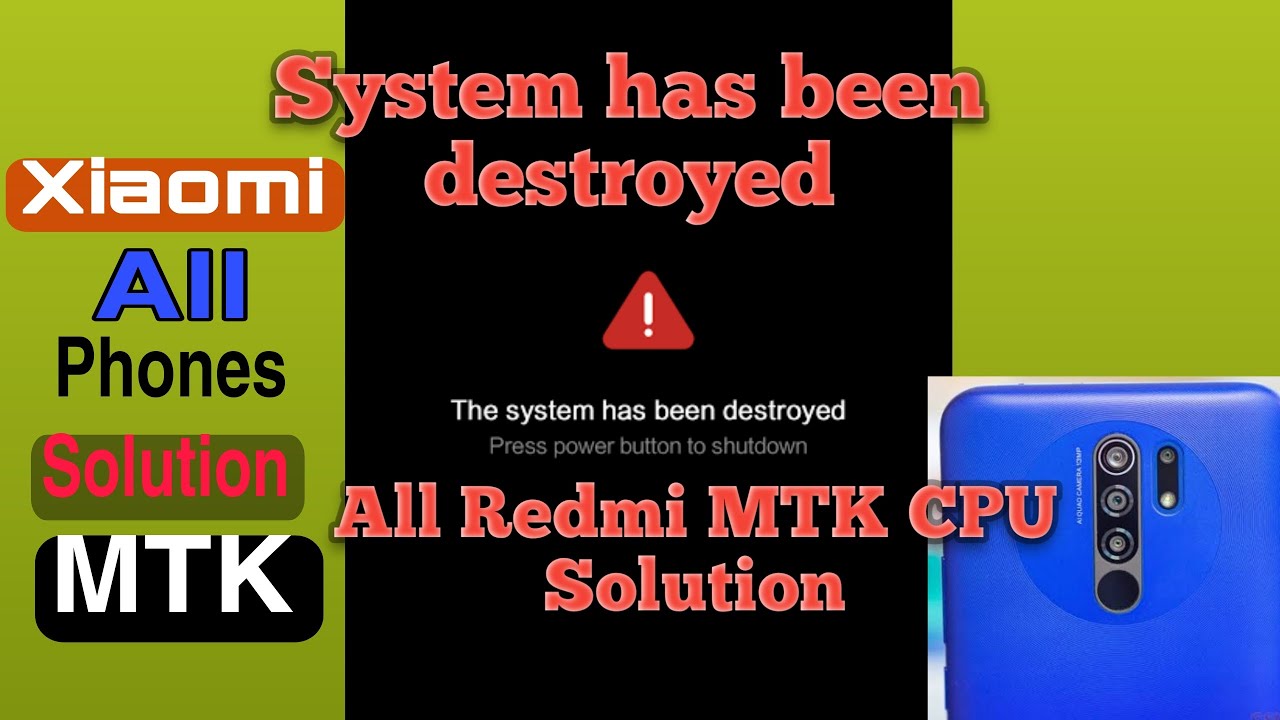 Xiaomi Redmi 9/9C Prime & All MTK(Mediatek)CPU models"System has been ...