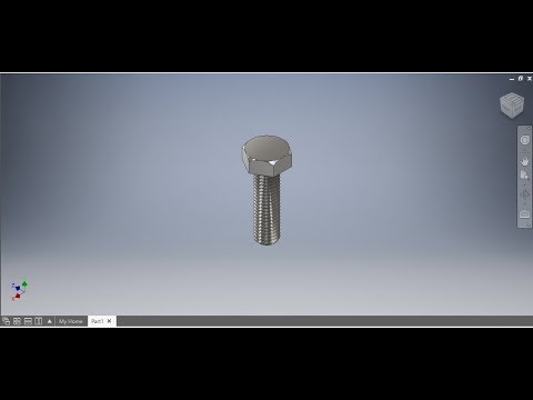 Bolt drawing - Inventor - YouTube