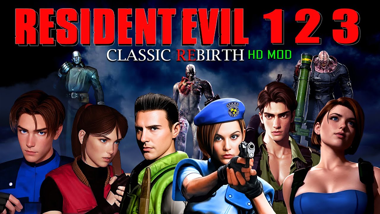 🔴RESIDENT EVIL 1 2 3 - ALL CLASSIC RE-BIRTH TRILOGY HD | Definitive ...