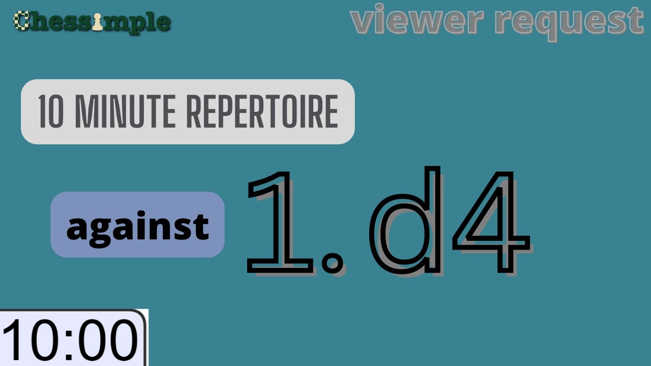 Learn a chess opening repertoire against 1. d4 in 10 minutes | Tarrasch ...