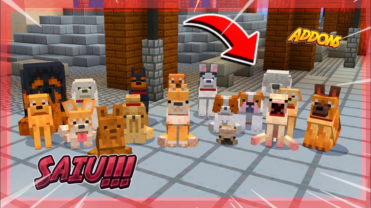 SAIU! +20 RAÇAS DE CACHORROS PRO SEU MINECRAFT BE / PE 1.19.41.01 ...