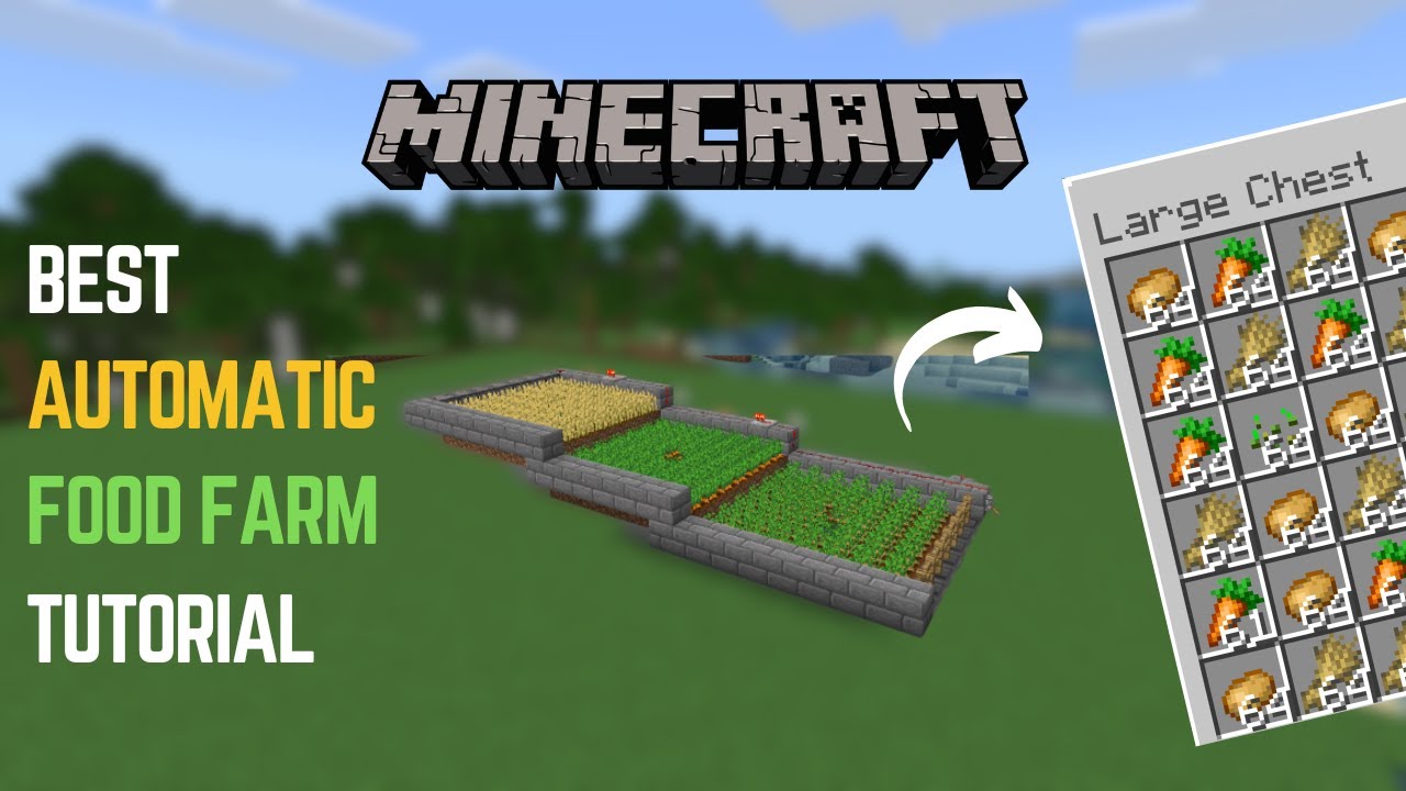 Minecraft Easy Automatic Food farm Tutorial #minecraft #youtubeshorts # ...