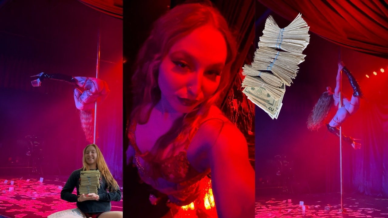 my biggest stage set ever | stripper money count + chat - YouTube