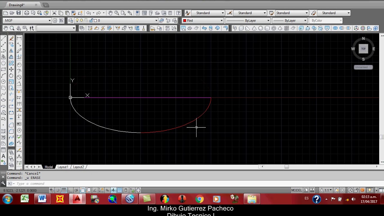 010 Autocad 2D - ellipse - YouTube