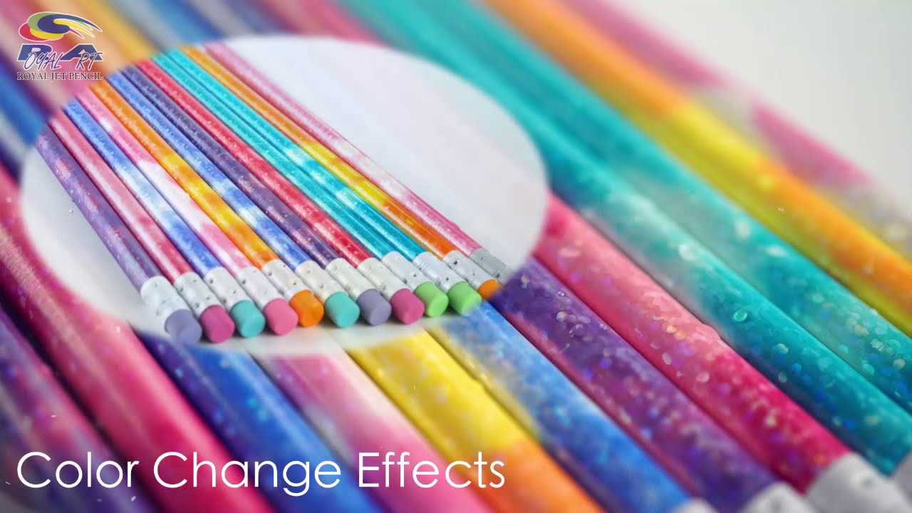Royal Jet Pencil Factory Color change pencil Mood pencil - YouTube