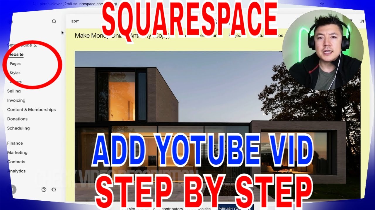 How To Add Youtube Video To SquareSpace Website 🔴 - YouTube
