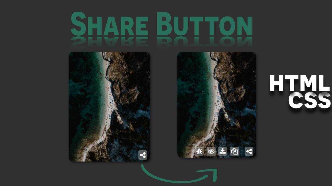 Share Link Button using html css | html css projects | html css course ...