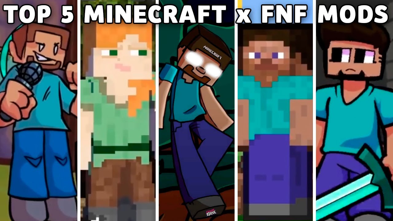 Top 5 Minecraft x FNF Mods - Friday Night Funkin' Chords - Chordify