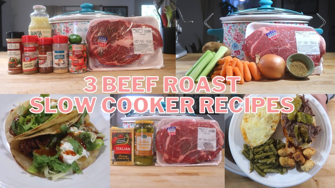 THREE SLOW COOKER BEEF ROAST RECIPES | FALL CROCKPOT MEALS | CROCKTOBER ...