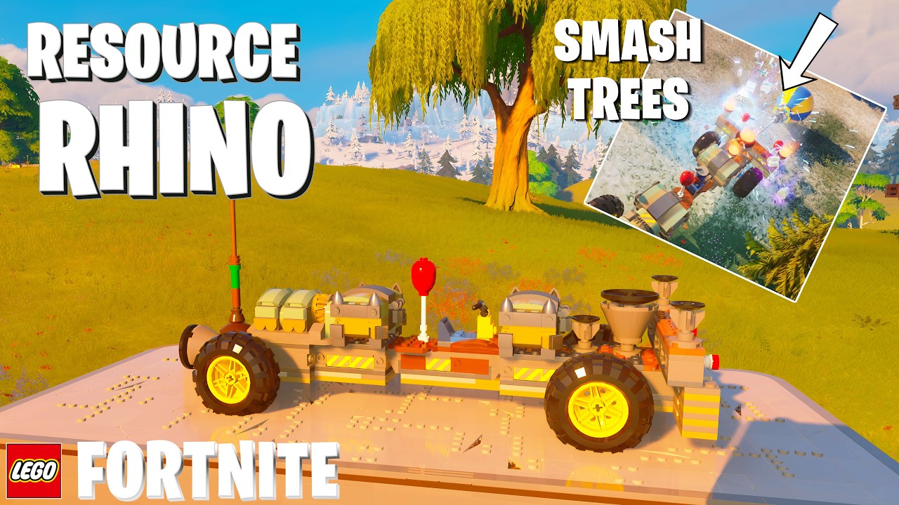 "The Resource Rhino" *Smash Frost Pine Trees* LEGO Fortnite - YouTube