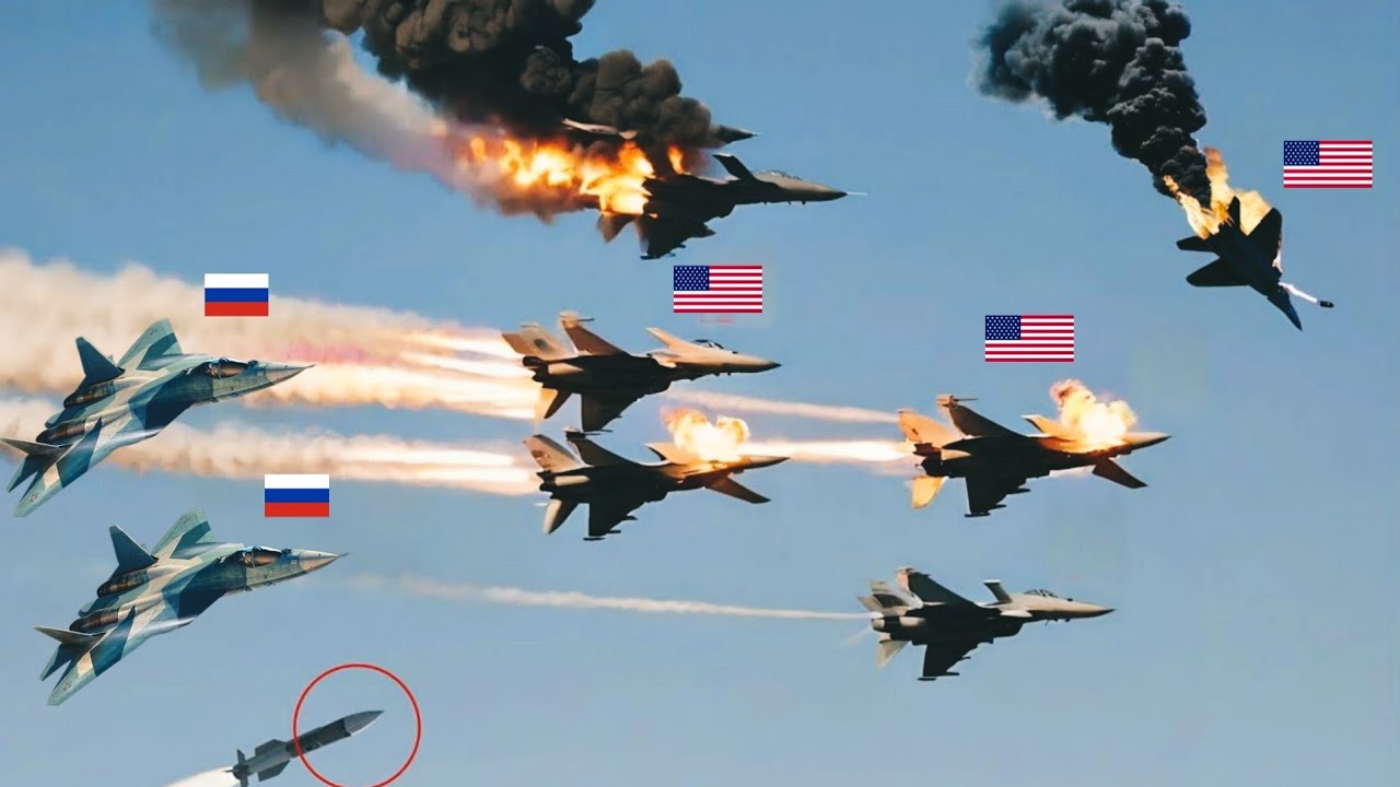 Shock the world! US F-16 fighter jet destroyed by Russian Su-57 |LOOK ...