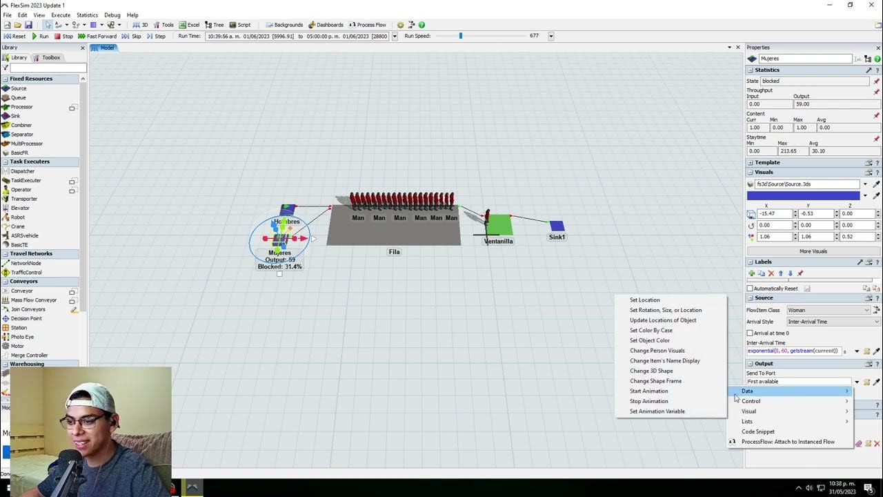 Modelo 9 Curso Básico Simulación FlexSim - YouTube